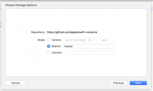 Swift Swift Numericsを使用する 雲の巣